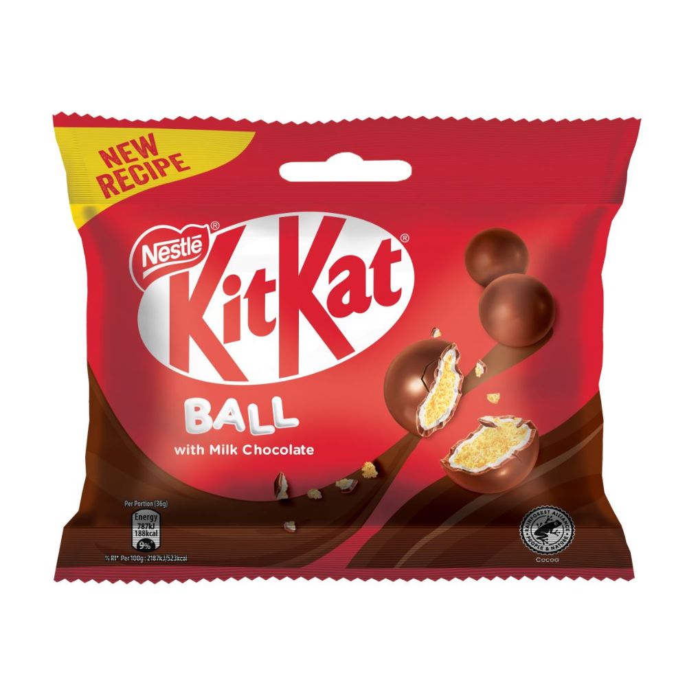 Kit Kat Ball With Milk Chocolate - bolitas de cereales cubiertas de chocolate de 36g – American ...