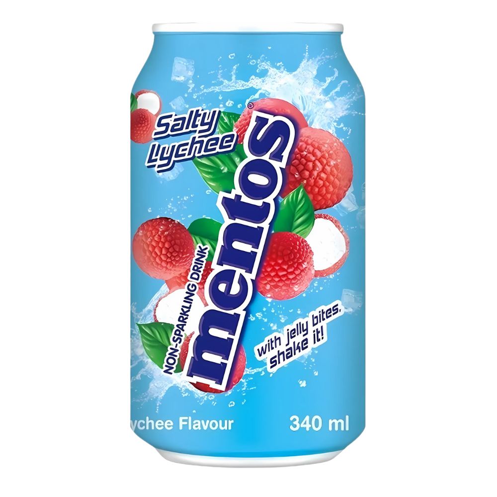 Mentos Salty Lychee Drink - bebida con trozos de gelatina de coco con sabor a lichi de 340ml ...