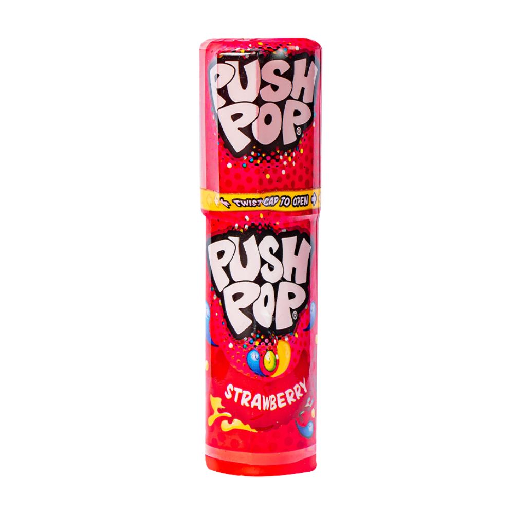 Bazooka Push Pop Strawberry - caramelo duro con sabor a fresa de 15g ...