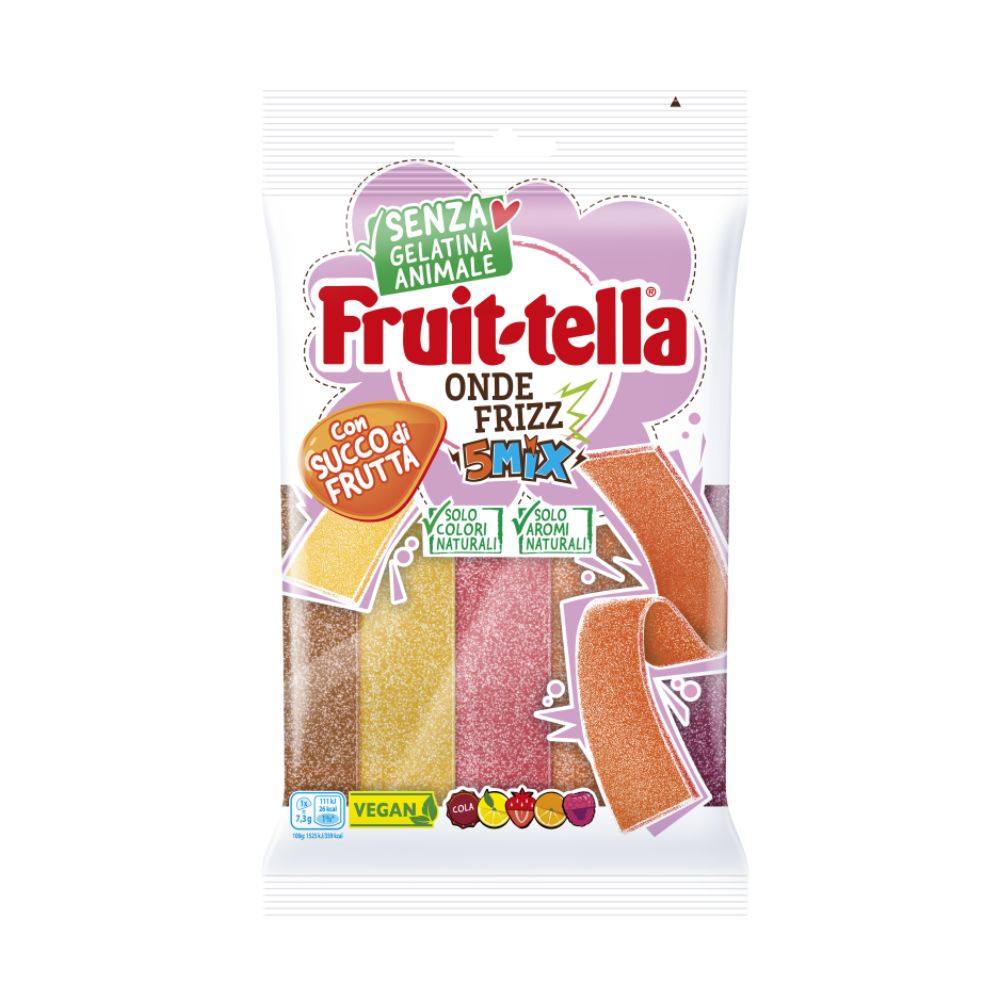 Fruittella Onde Frizz - caramelos gomosos con sabor a fruta de 145g ...