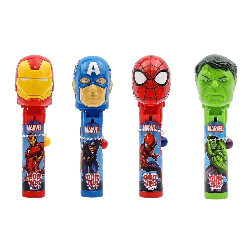 Marvel Pop Ups Lollipop - piruleta con sabor a fresa y personaje ...