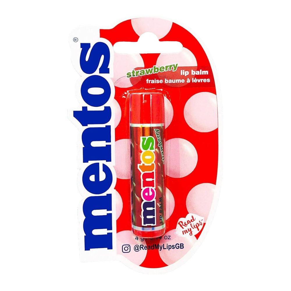 Mentos Strawberry Lip Balm - bálsamo labial con sabor a fresa de 4g ...