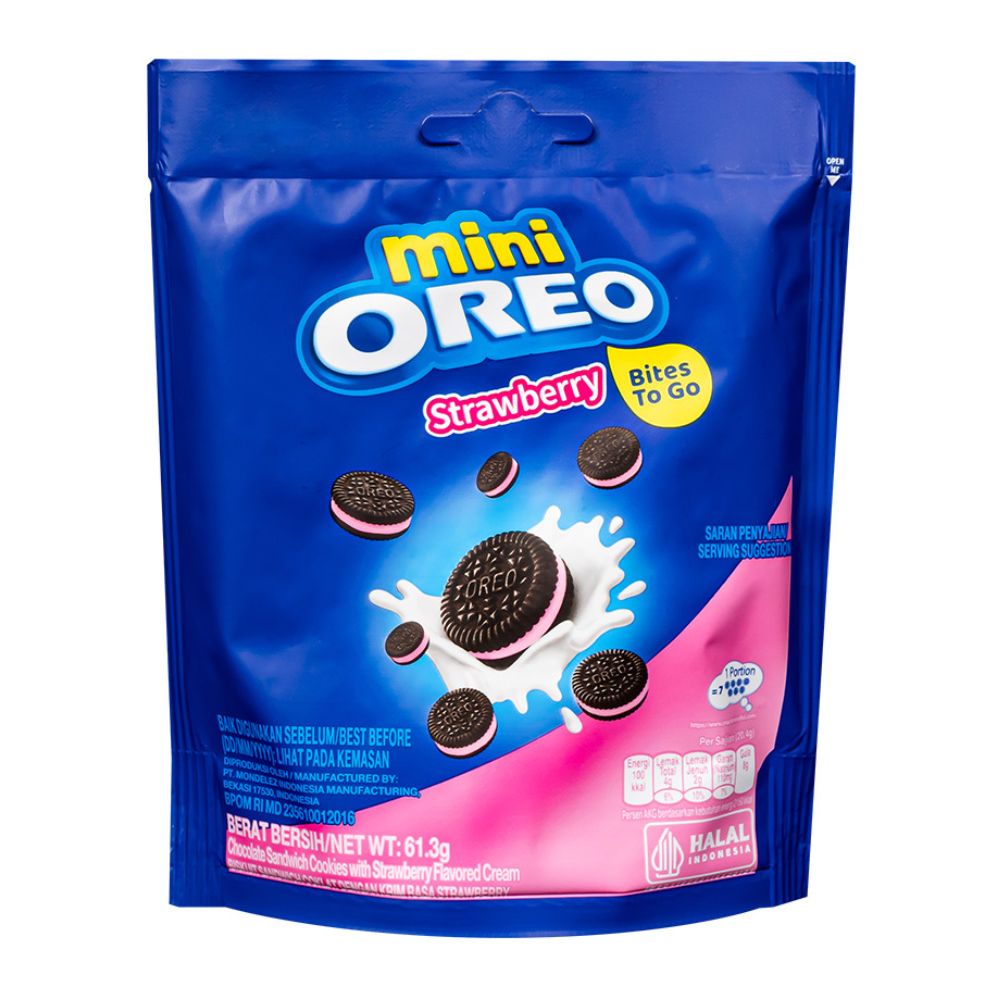 Oreo Mini Strawberry - mini galletas con crema con sabor a fresa de 61 ...