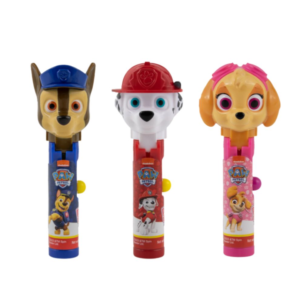 Paw Patrol Pop Ups Lollipop - piruleta con sabor a fresa y personaje ...