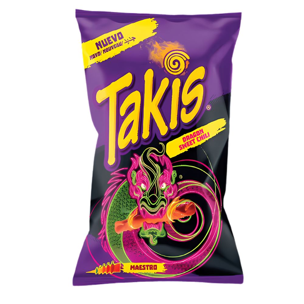 Takis Dragon Sweet Chili - tortillas de maíz fritas con chile dulce de ...