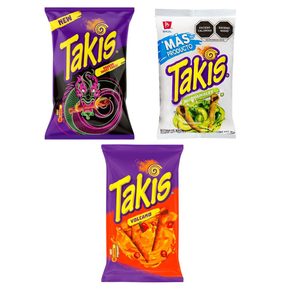 Takis Mix: 1 Takis Dragon Sweet Chili de 100g, 1 Takis Huakamoles de ...