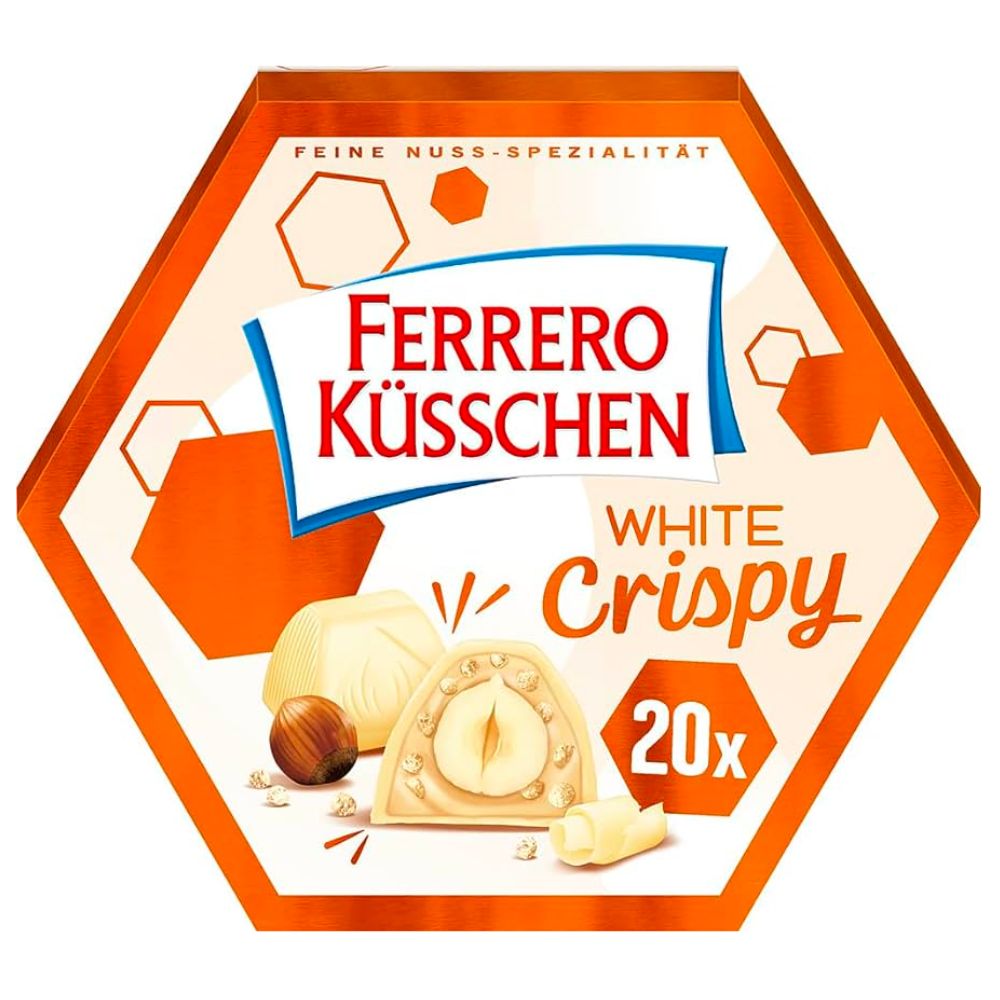 Ferrero Kusschen White Crispy - bombones de chocolate blanco rellenos ...