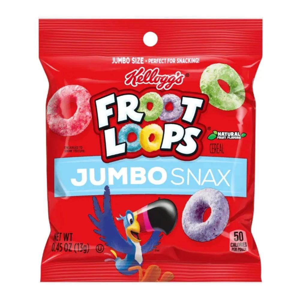 Kellogg's Froot Loops Jumbo Snax - cereales de frutas de 13g – American ...