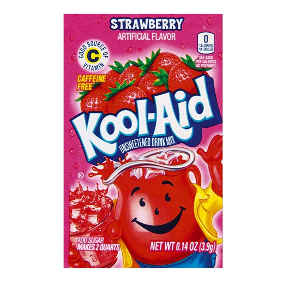 Kool Aid Strawberry - preparado para bebidas de fresa de 3.9g ...
