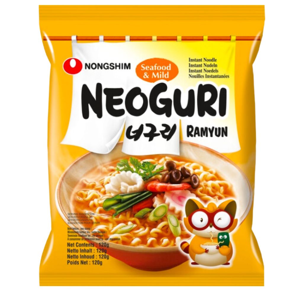 Nongshim Neoguri Ramyun Seafood & Mild Noodles - fideos con sabor a ...