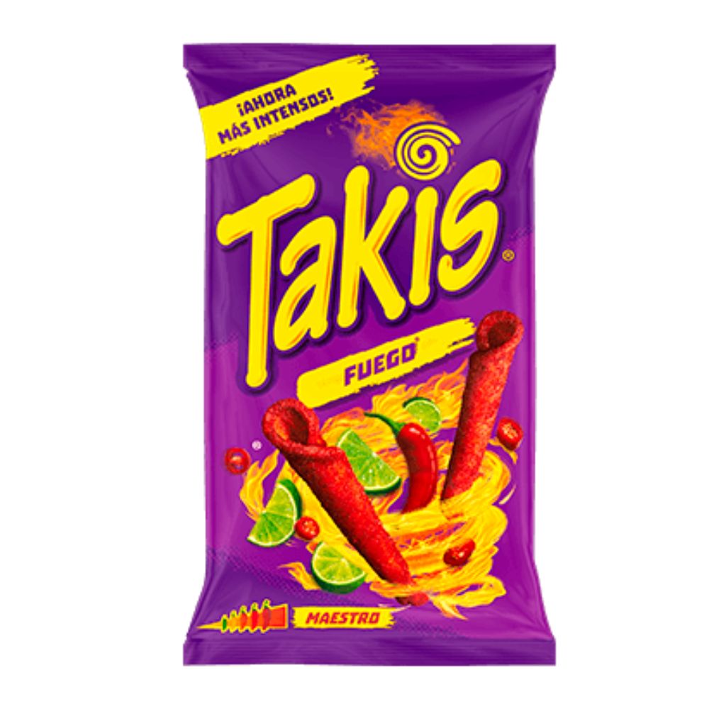 Takis Fuego - paquete de rollos de tortillas con chile picante de 90g ...