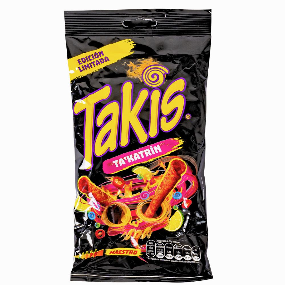 Takis Ta'Katrin - rizos de tortillas extra picantes 90g | EDICIÓN ...