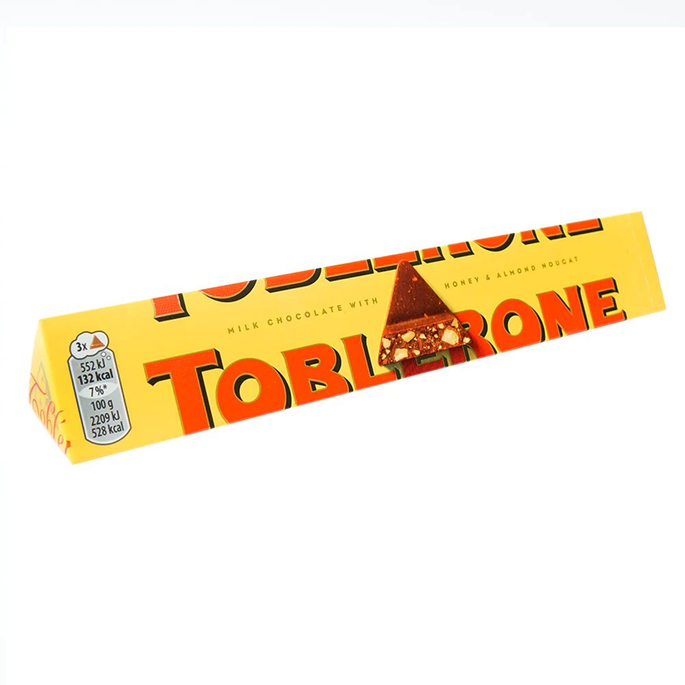 Toblerone Chocolate con Leche con Miel y Almendra - barra de chocolate ...