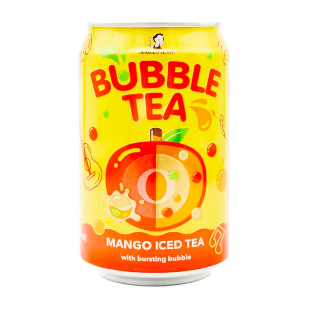 Bubble Tea Mango Iced Tea - té con sabor a mango con bolitas explosivas ...