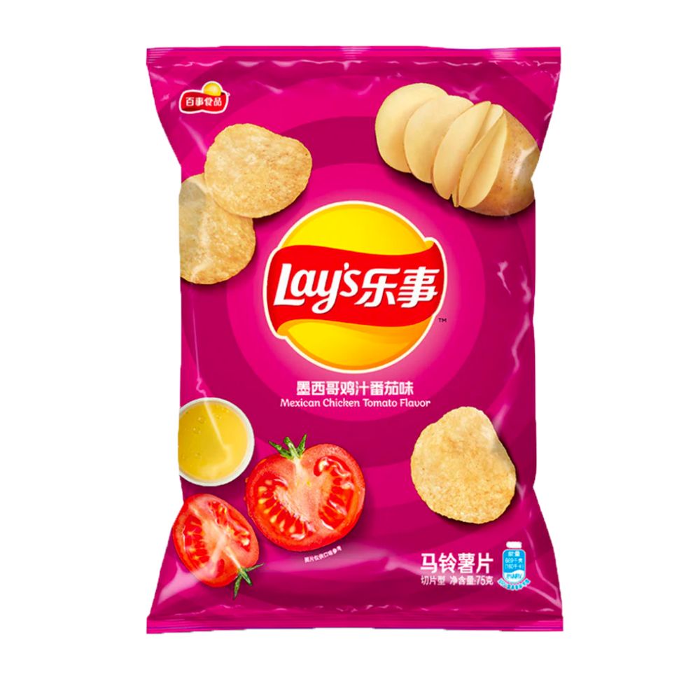 Lay's Sabor a Pollo Mexicano y Tomate - patatas fritas de 40g ...