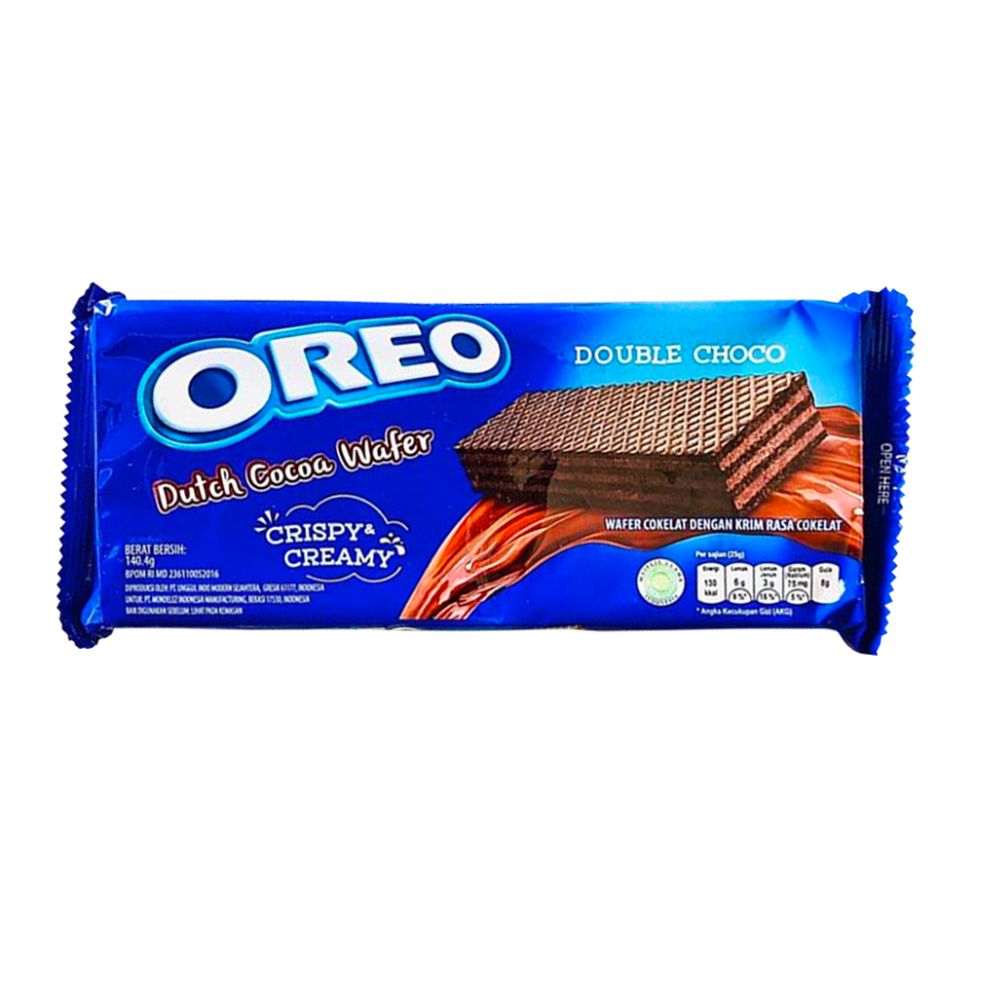 Oreo Wafer Crispy & Creamy Double Choco - oblea de chocolate rellena de ...