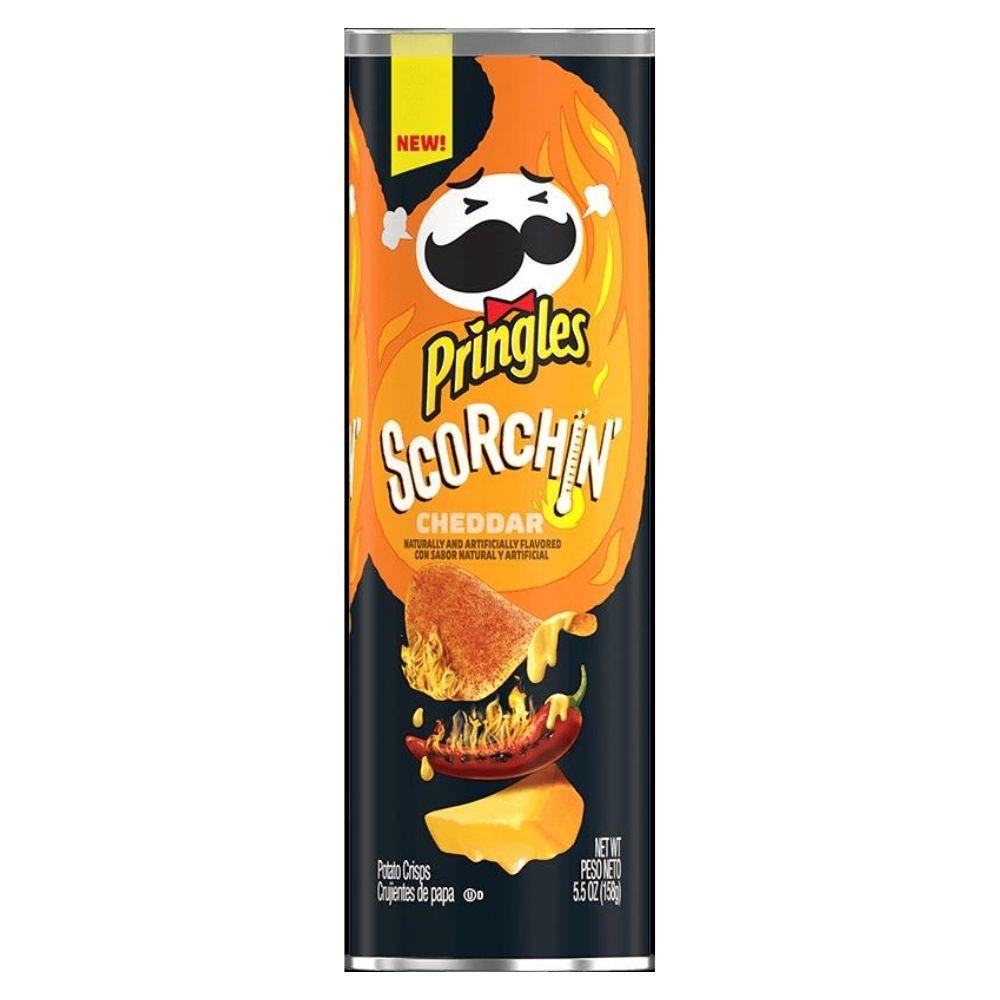 Pringles Scorchin' Cheddar - patatas picantes con queso de 158g ...