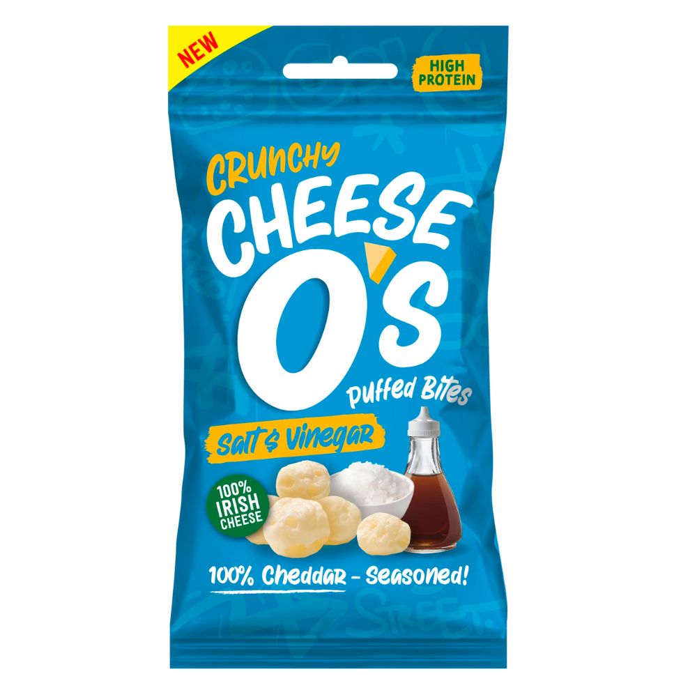 Crunchy Cheese O's Salt&Vinegar - queso cheddar tostado con sabor a sal ...