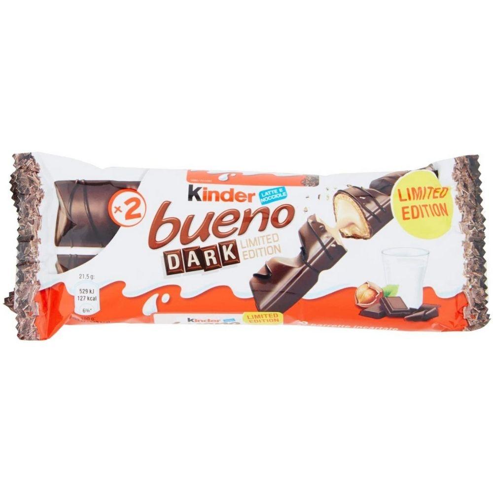 Kinder Bueno Dark - wafer cubierto de chocolate negro relleno de crema ...