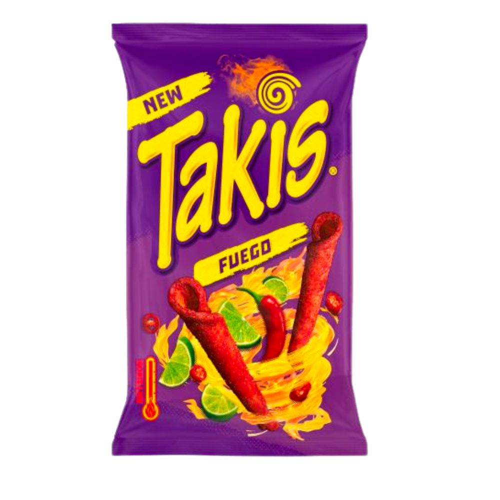 Takis Fuego - paquete de rollos de tortillas con chile picante de 55g ...